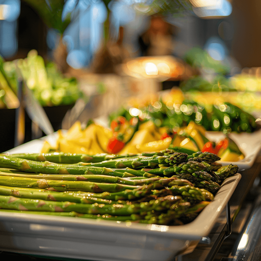 Asparagus buffet at Restaurant Neumünster Park